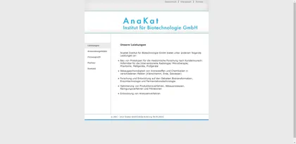 Anakat Institut f.Biotechnologie GmbH - Directory | ChemSitesHub.com